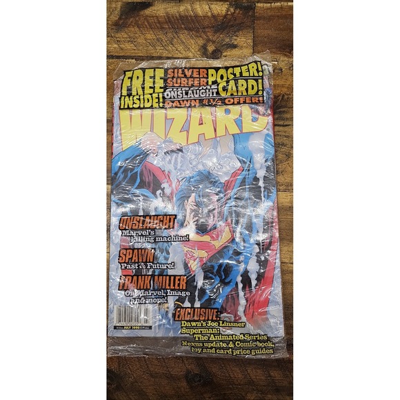 Art | Wizard Magazine 52 July 1995 Silver Surfer Poster Onslaught Card ...